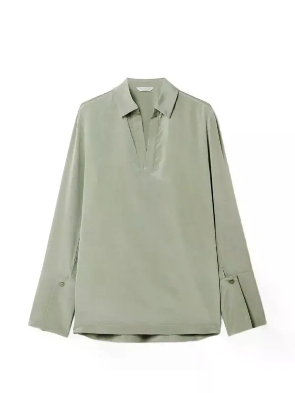 Max Mara Dover V-neck Blouse - Green