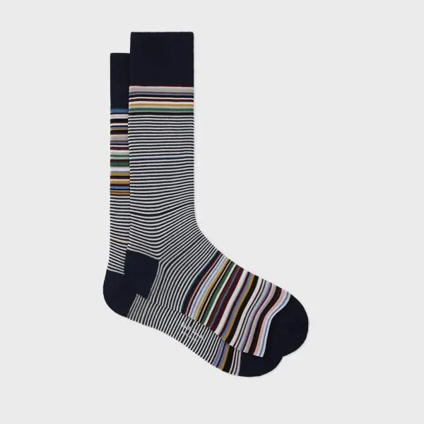 Paul Smith Signature Stripe Odd Socks - Blue