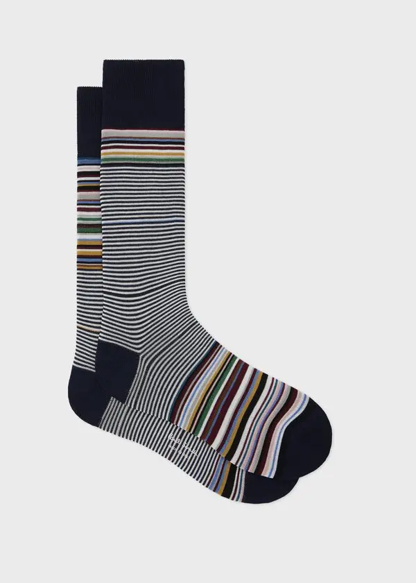 Paul Smith Signature Stripe Odd Socks - Blue