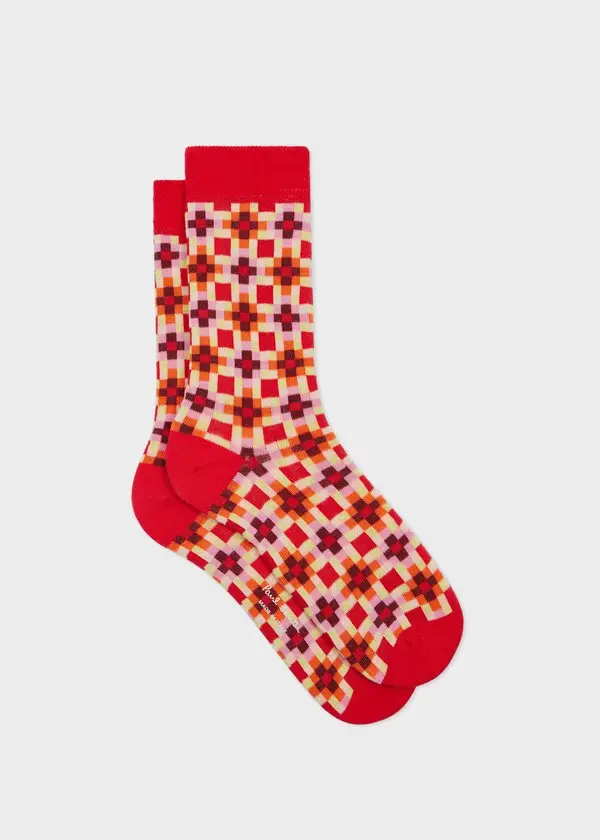 Paul Smith Geo Tile Cotton-blend Socks