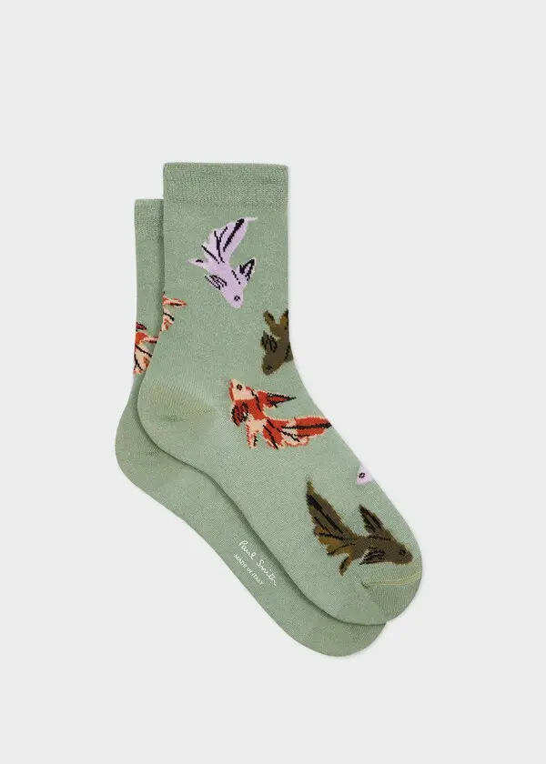 Paul Smith Cotton-blend 'fish' Crew Socks