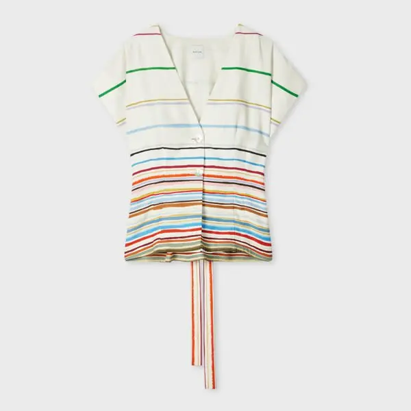 Paul Smith Painted Signature Stripe Short Sleeve Top