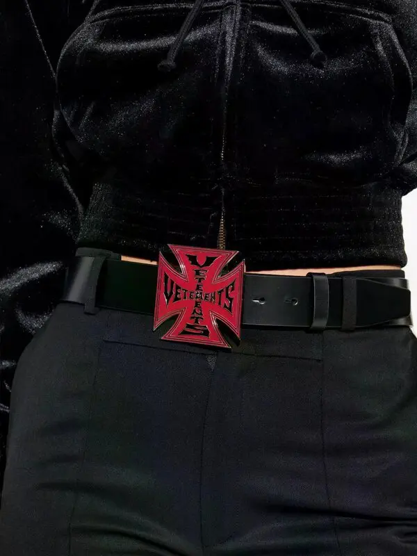 Vetements Cross-buckle Leather Belt