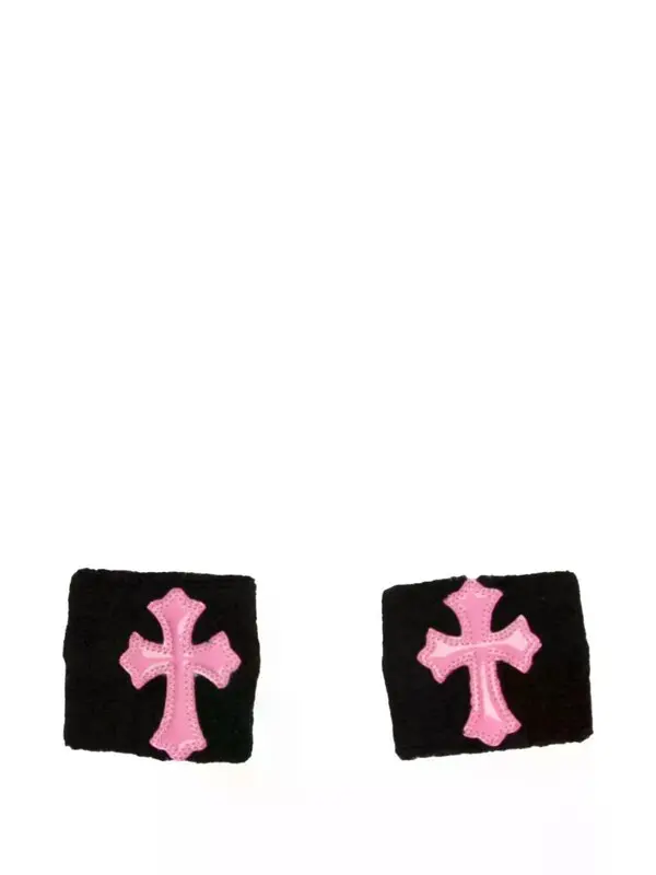 Chrome Hearts Cross-patch Wrist Bands - Black
