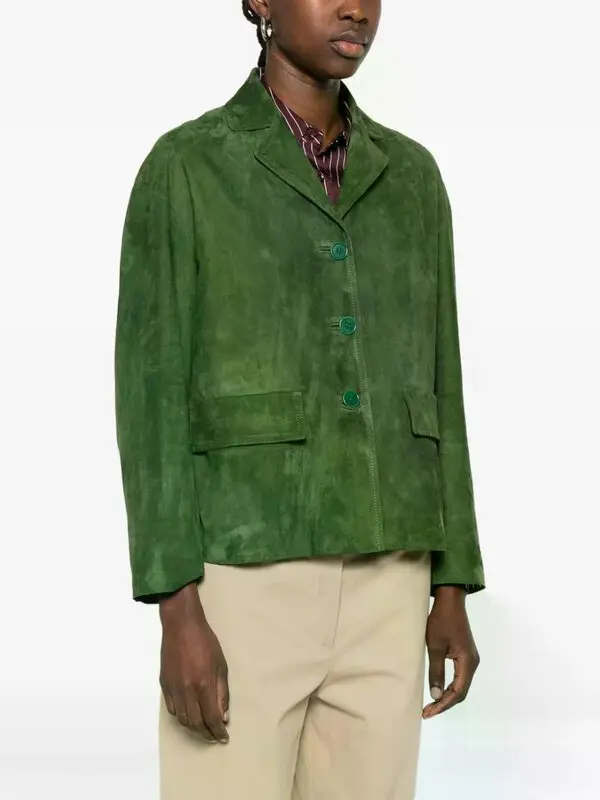 SALVATORE SANTORO Button Pocket Suede Jacket