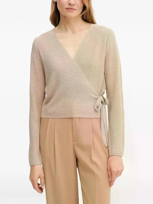 OUI V-neck Tie Knitwear