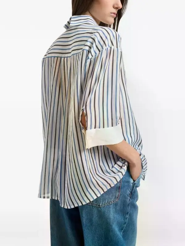 SEMICOUTURE Striped Shirt With Chest Pocket