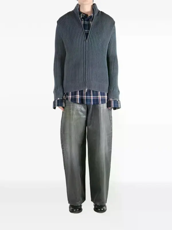 Balenciaga Zip-fastening Ribbed Cardigan