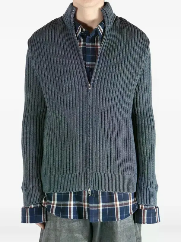 Balenciaga Zip-fastening Ribbed Cardigan