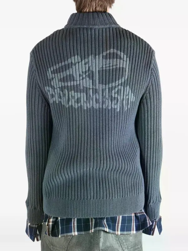 Balenciaga Zip-fastening Ribbed Cardigan