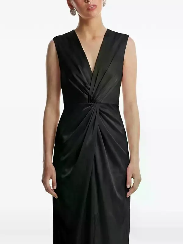 FRAMBOISE Twisted V-neck Dress