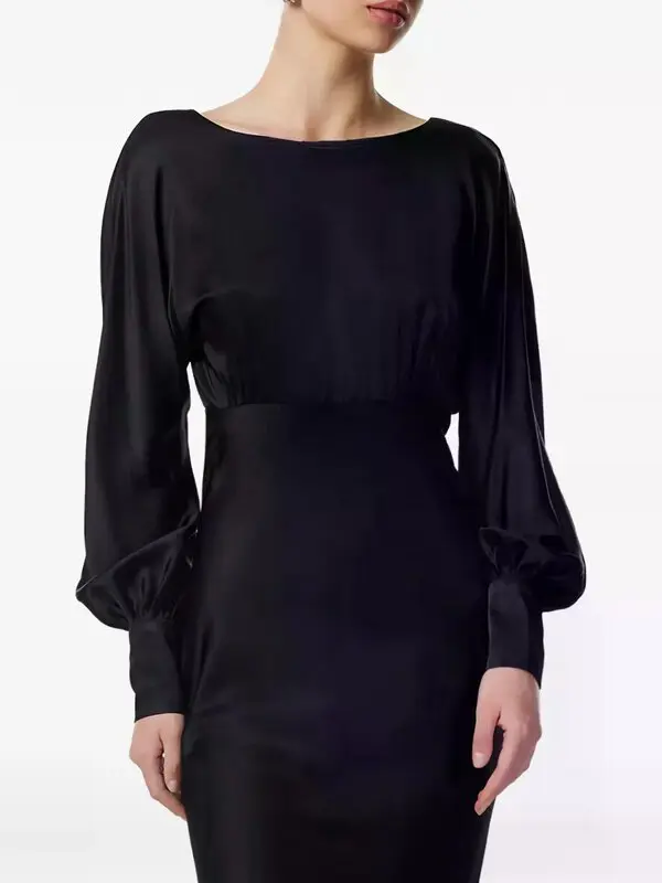FRAMBOISE Bishop Sleeve Midi Dress
