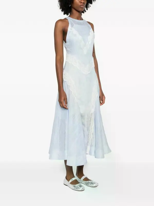 Sandro Lace Trimmed Maxi Dress