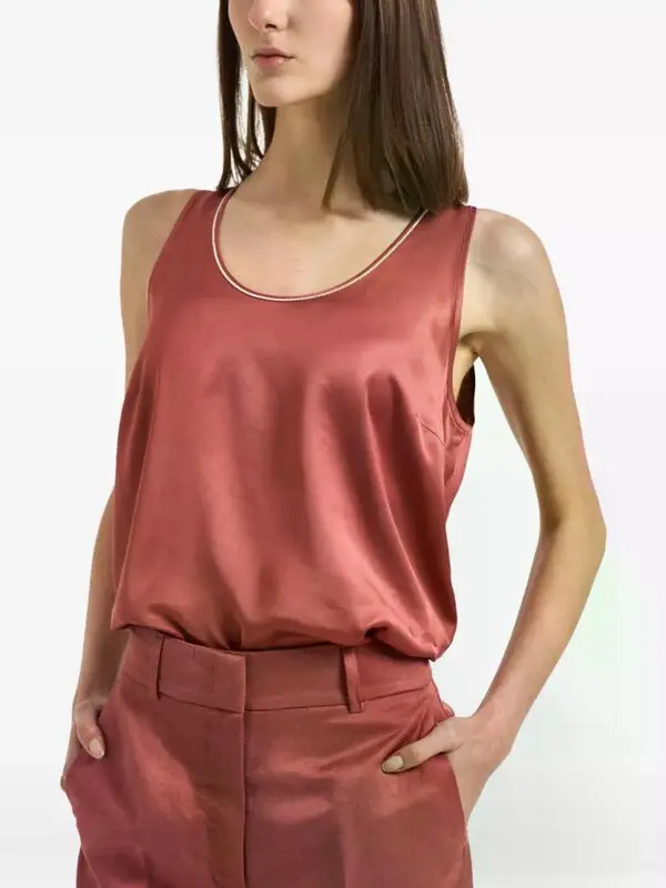 Peserico Sleeveless Scoop Neck Top