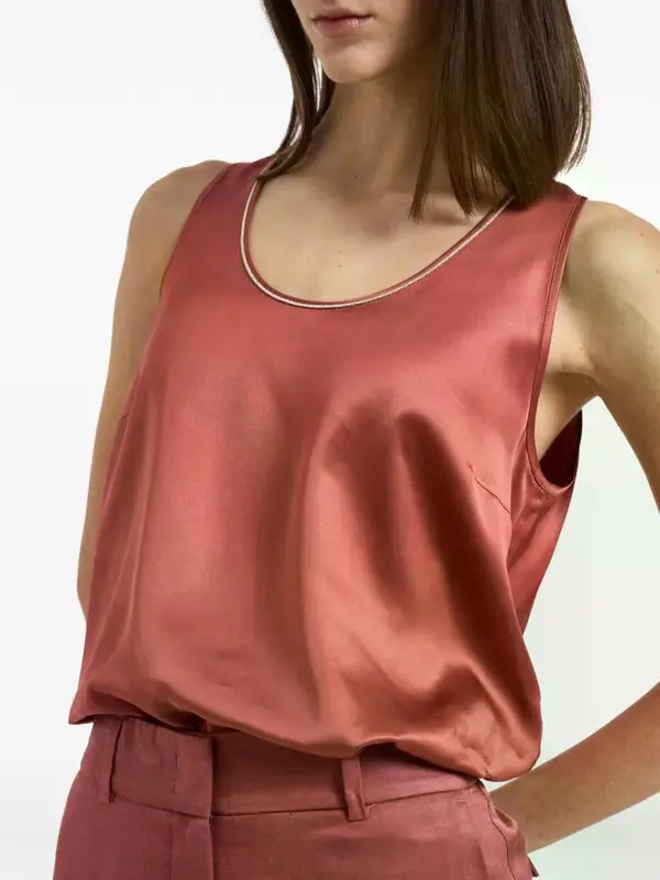 Peserico Sleeveless Scoop Neck Top