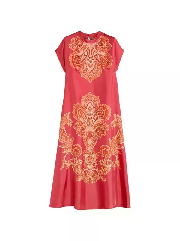 Momoni Printed Kimono Sleeve Dress