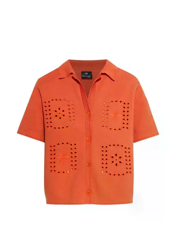 Paul Smith Broderie-anglaise Shirt - Orange