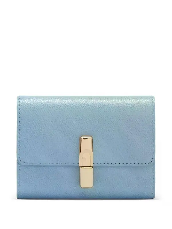 Furla Small Compact Leather Wallet - Blue