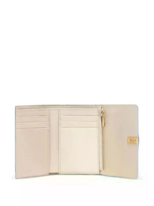 Furla Small Compact Leather Wallet - Blue