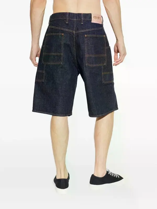 Kenzo Cargo-style Denim Shorts