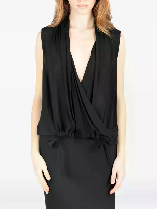 SOCIETE ANONYME April Draped Sleeveless Top - Black