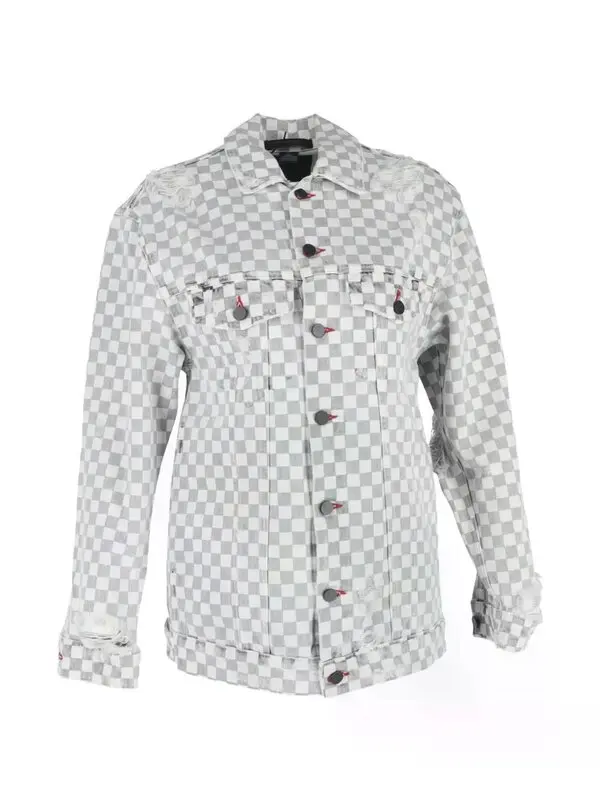 ALEXANDER WANG Checkerboard-pattern Denim Jacket