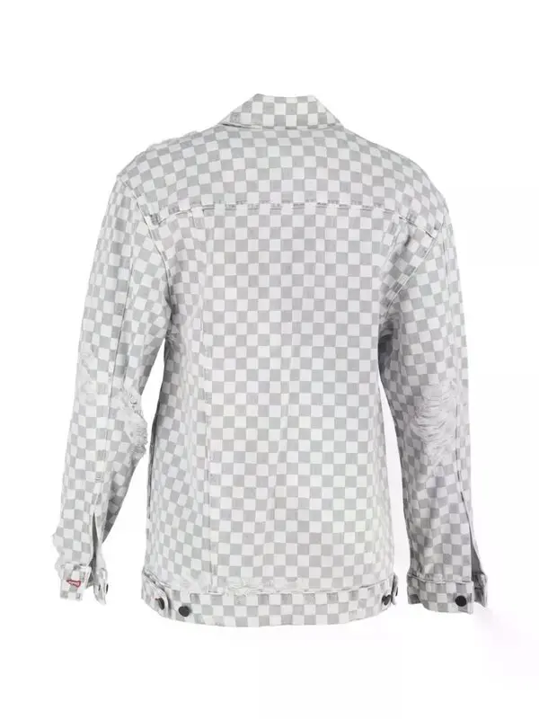 ALEXANDER WANG Checkerboard-pattern Denim Jacket