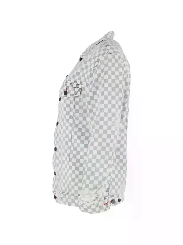 ALEXANDER WANG Checkerboard-pattern Denim Jacket