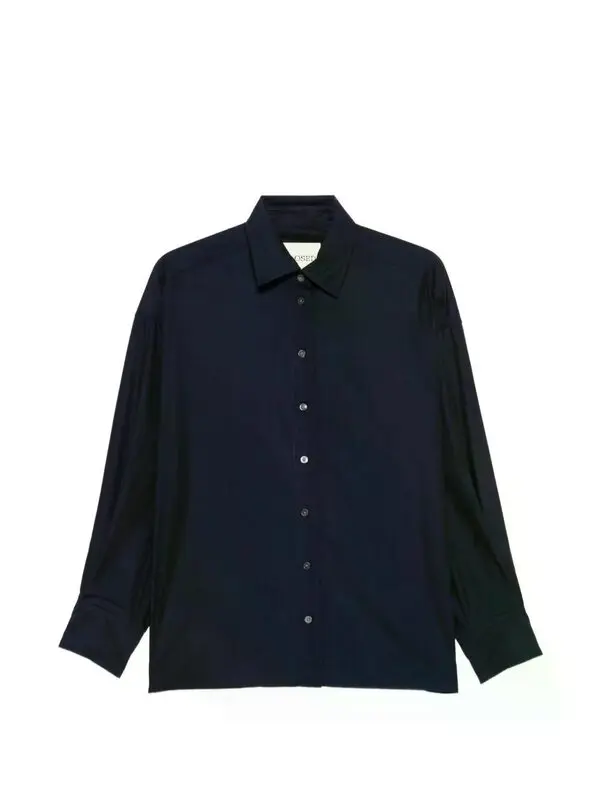 Closed Buttoned Long-sleeve Shirt - Blue