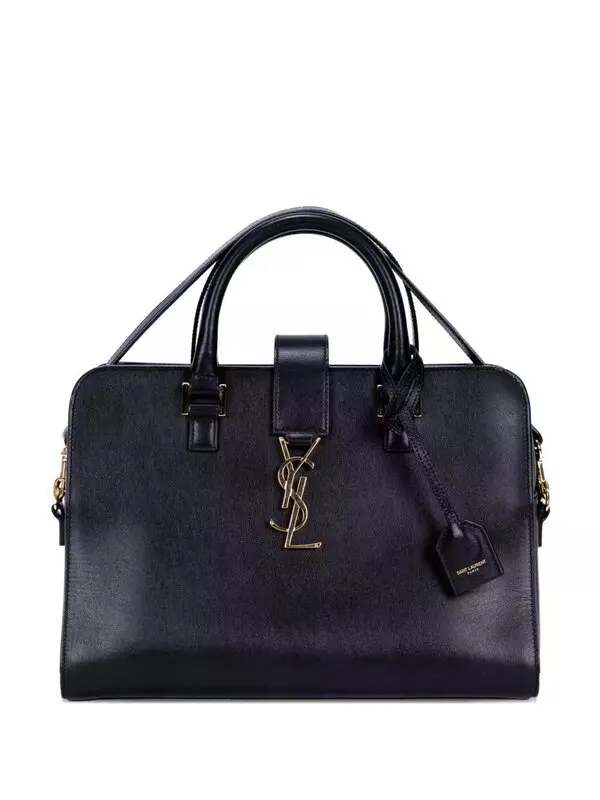 Saint Laurent Baby Cabas Leather Tote - Black