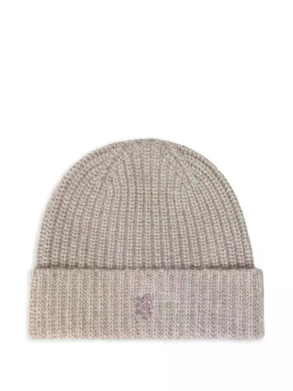 Pringle Of Scotland Ribbed Chunky Beanie - Neutrals