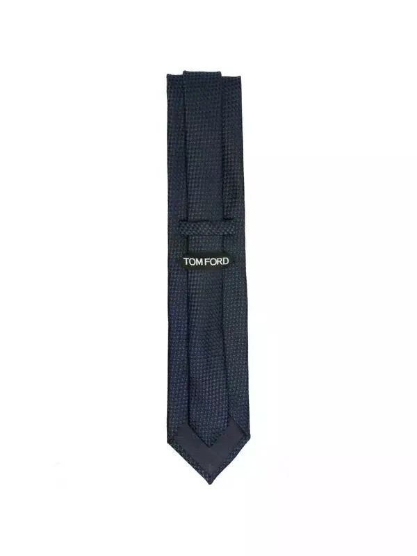 TOM FORD Textured Silk Neck Tie - Blue