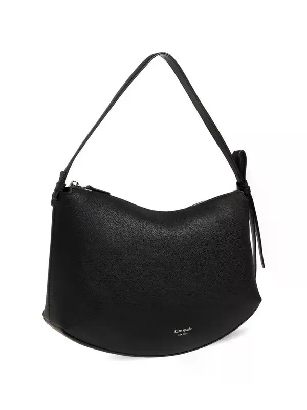Kate Spade New York Tie Detail Leather Shoulder Bag - Black