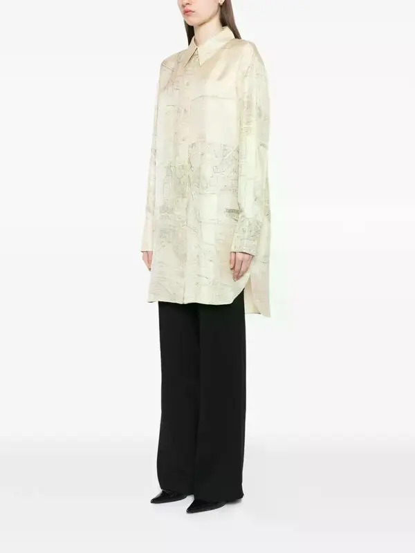 RÓHE Map-print Shirt