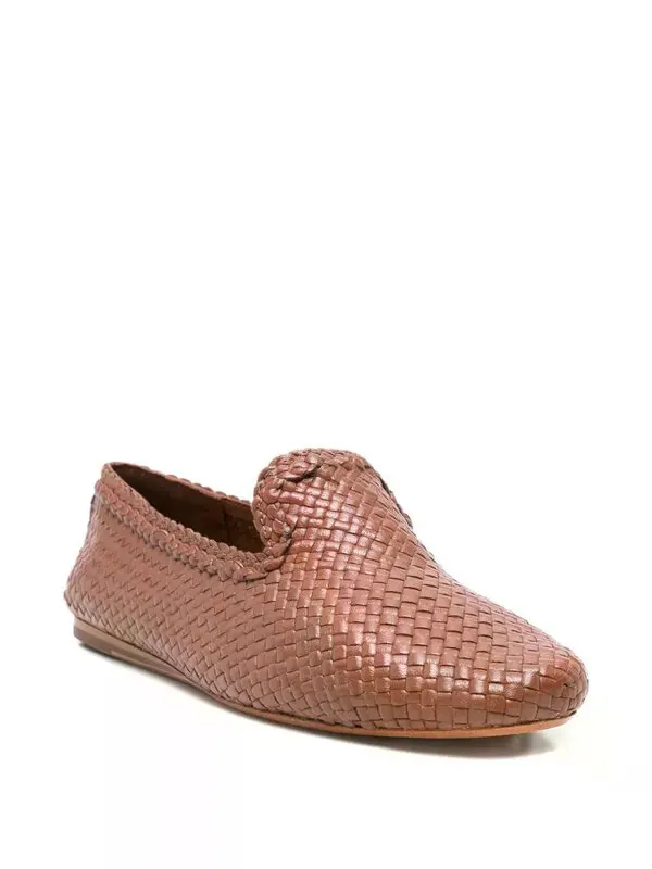 Dragon Diffusion Woven Loafers - Brown