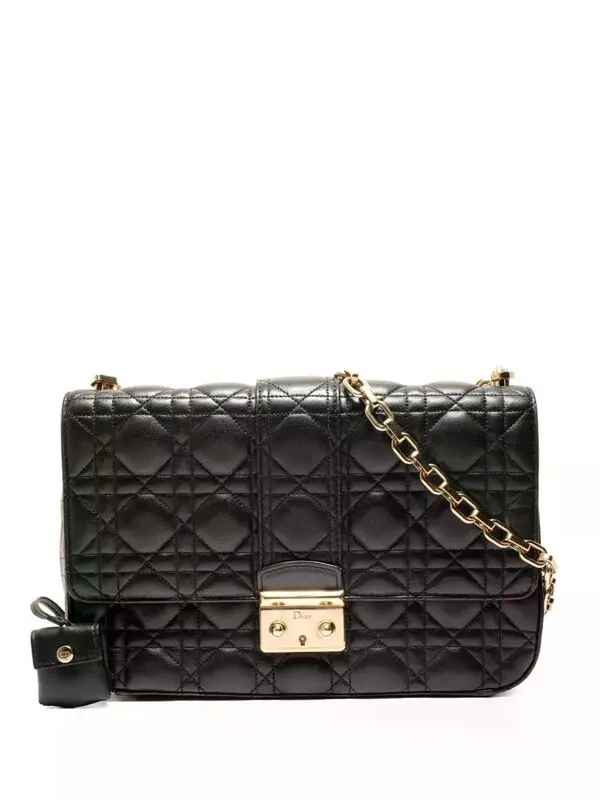 Dior Canage Flap Shoulder Bag - Black