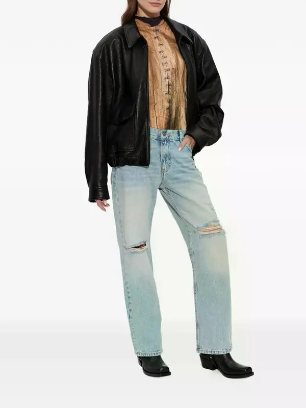 KNWLS Buttoned Mockneck Top