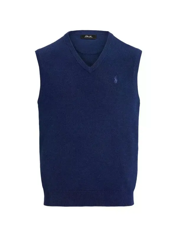 Rlx Ralph Lauren Knitted V-neck Vest - Blue