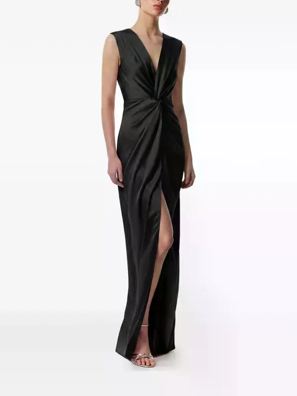 FRAMBOISE Twisted V-neck Dress
