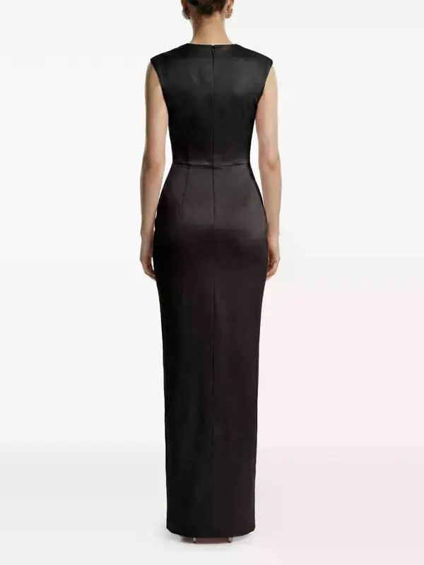 FRAMBOISE Twisted V-neck Dress
