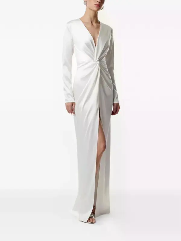 FRAMBOISE Twisted V-neck Dress