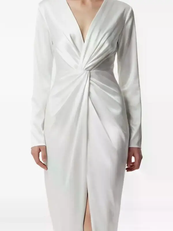 FRAMBOISE Twisted V-neck Dress