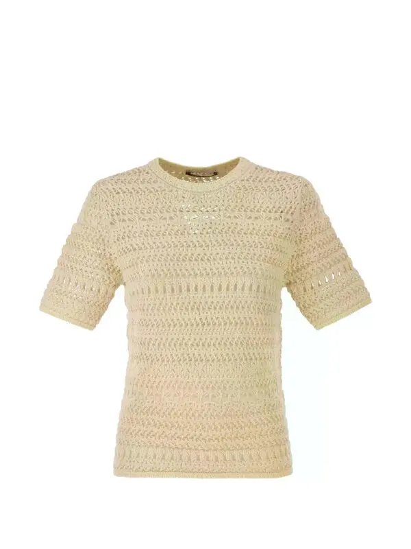 Fabiana Filippi Crochet Design Short Sleeve Sweater