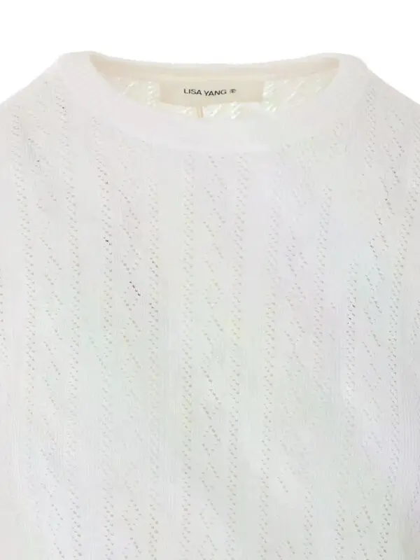 LISA YANG Crew-neck Short-sleeve Sweater