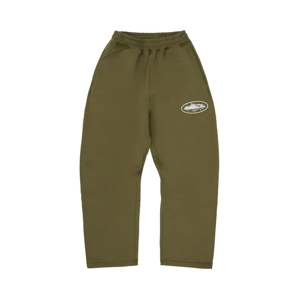 CORTEIZ Island Puff Print Open Hem Sweatpant - Green