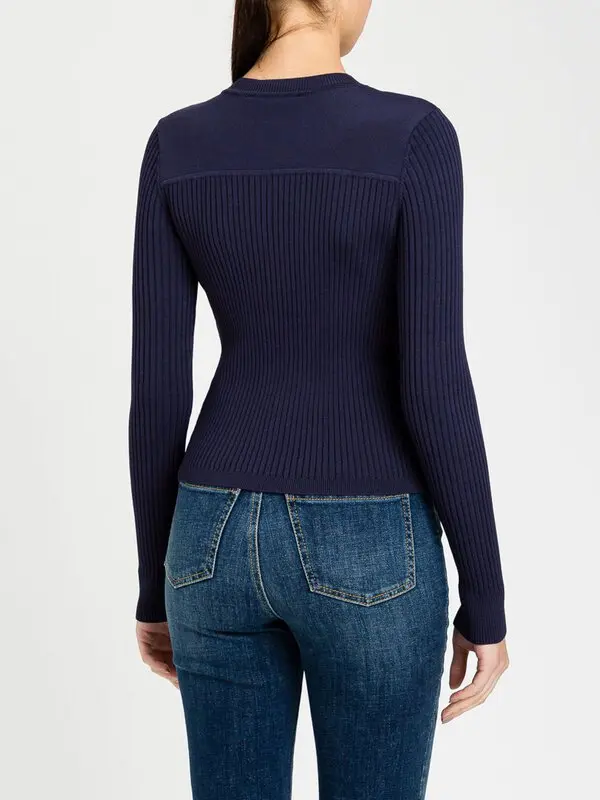 TWINSET Viscose Blend Ribbed Cardigan