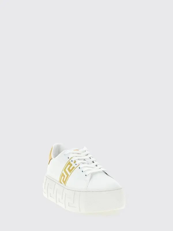 Versace La Greca Leather Platform Sneakers