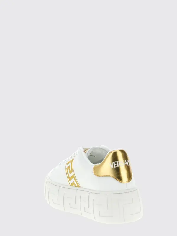 Versace La Greca Leather Platform Sneakers