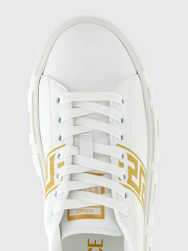 Versace La Greca Leather Platform Sneakers