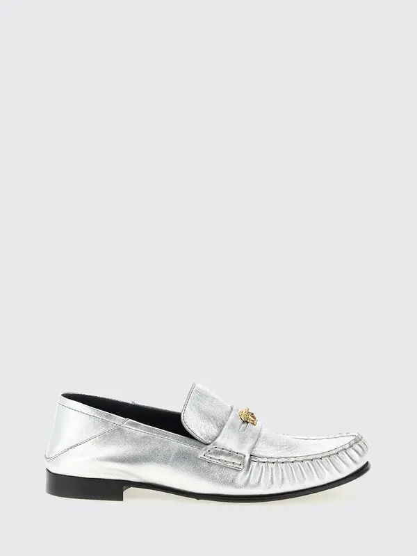 Versace La Medusa Laminated Leather Loafers
